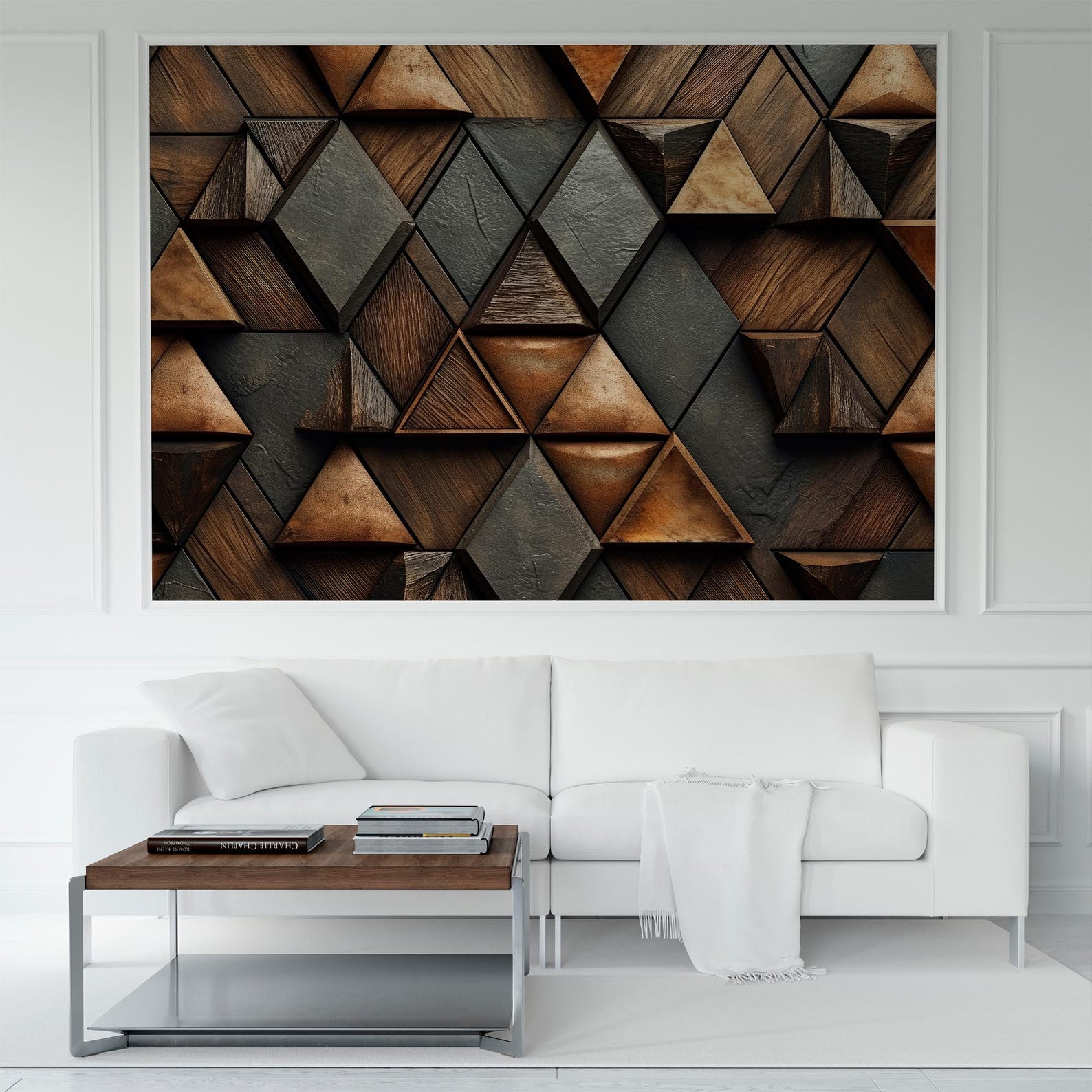 Wood Pattern Wall Mural Geometric Wall Murals Abstract Wall Murals for ...