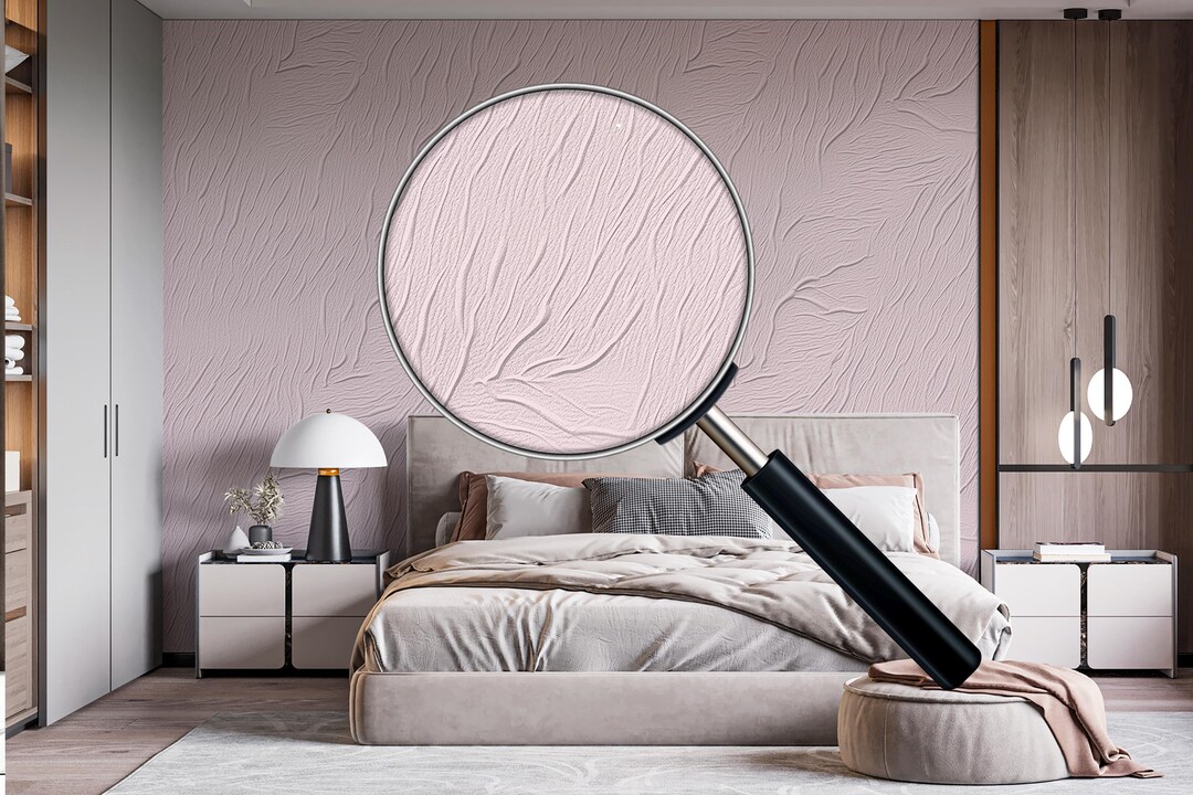 Light Pink Textured Wallpaper for Apartment Décor Minimalist Background ...