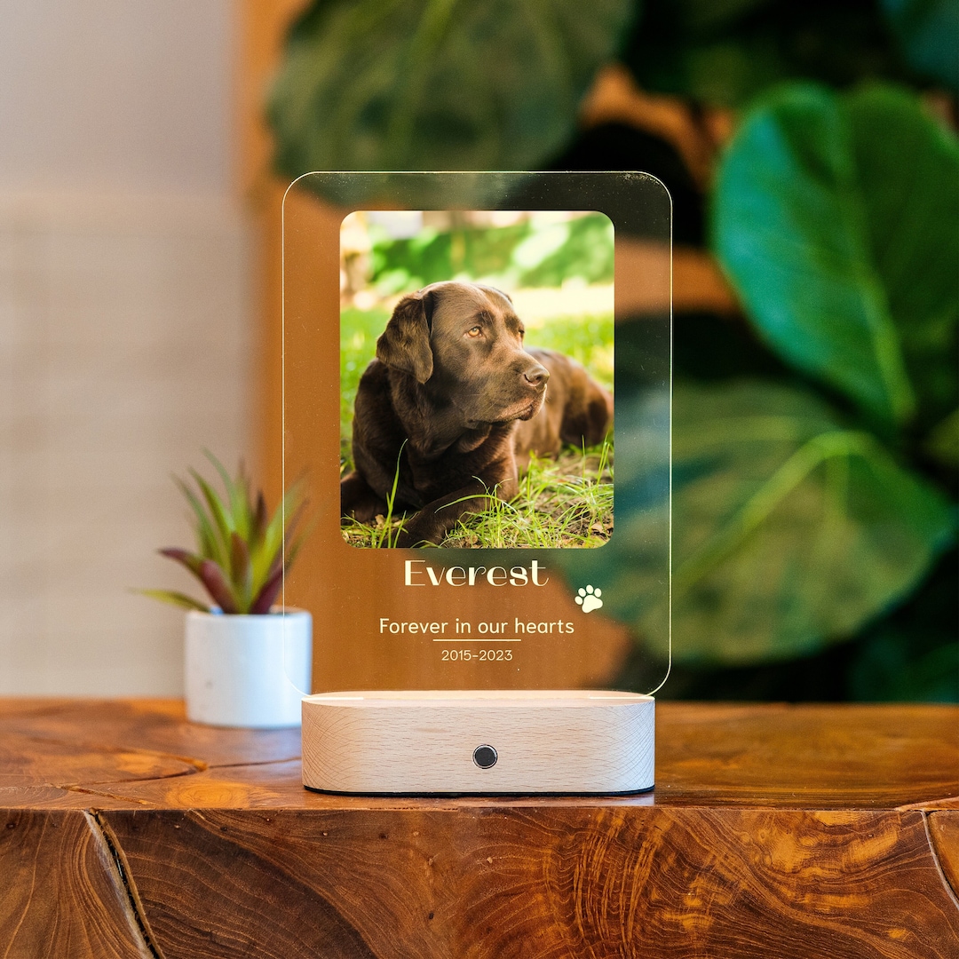 Custom Dog Plaque, Dog Memorial Photo Frame, Personalized Quote Dog ...