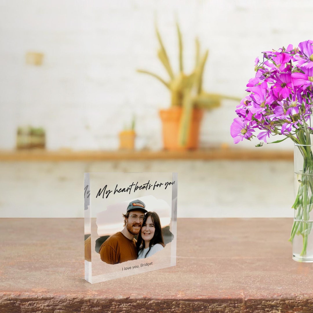 Personalized Acrylic Photo Block, Custom Photo Gift, Glass Photo Frame ...