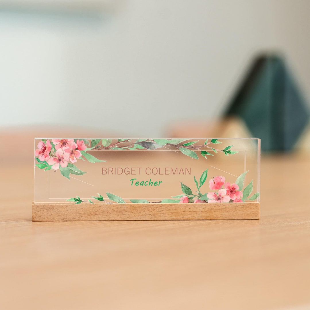 Personalized Teacher Desk Name Plate, Office Name Plate, Gift for ...