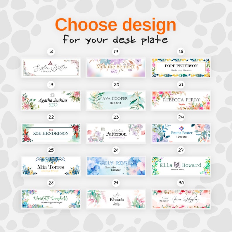 Personalized Acrylic Name Plate Desk Sign Plaque, Office Decor ...