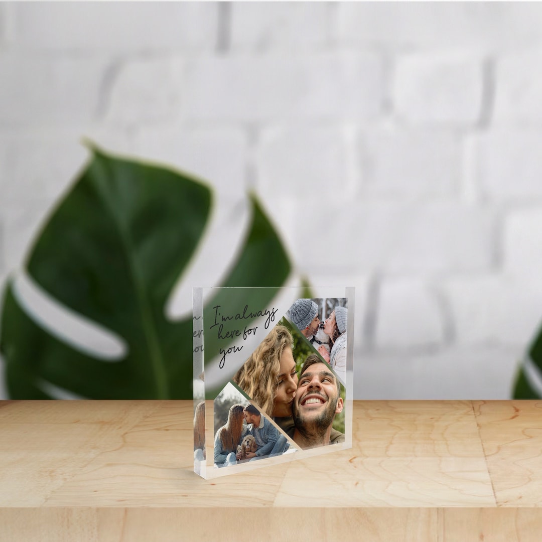 Personalized Photo Block, Acrylic Photo Print Frame, Boyfriend Gifts ...