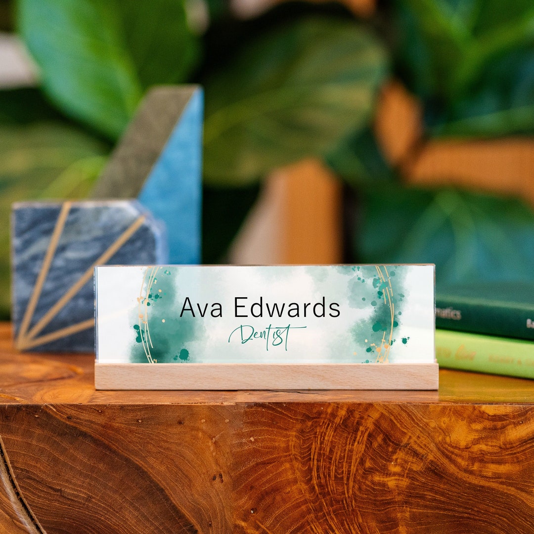 Desk Name Plate Personalized Teacher Name Sign Desk Sign Plaque for ...