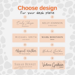 Personalized Acrylic Desk Name Plate: Minimalist Office Decor - Etsy