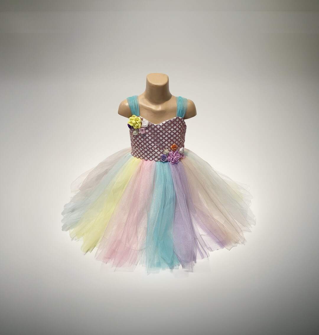 Rainbow Girls Dress I Tulle Dress I Party Dress I Fairy Dress I Gifts ...
