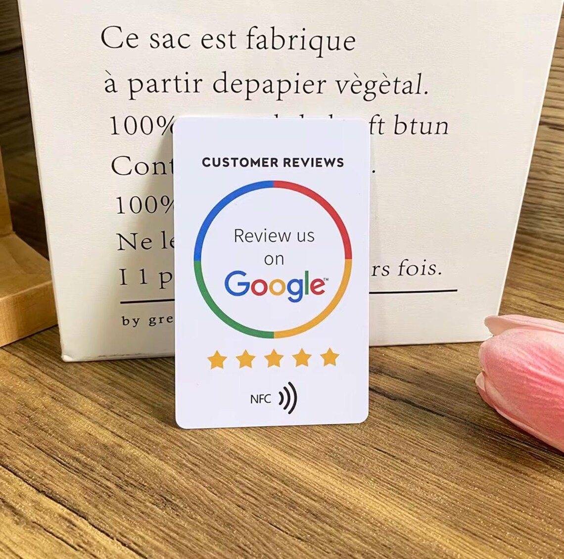 Double Sided NFC Google Review Card | Get More Reviews | Tap & Leave ...