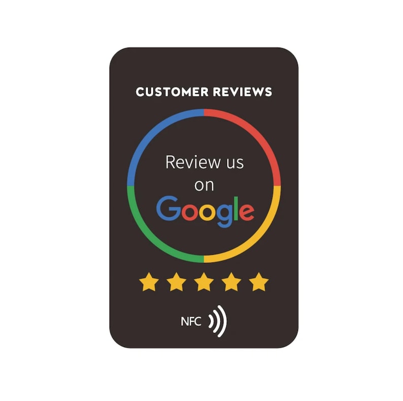 Double Sided NFC Google Review Card | Get More Reviews | Tap & Leave ...