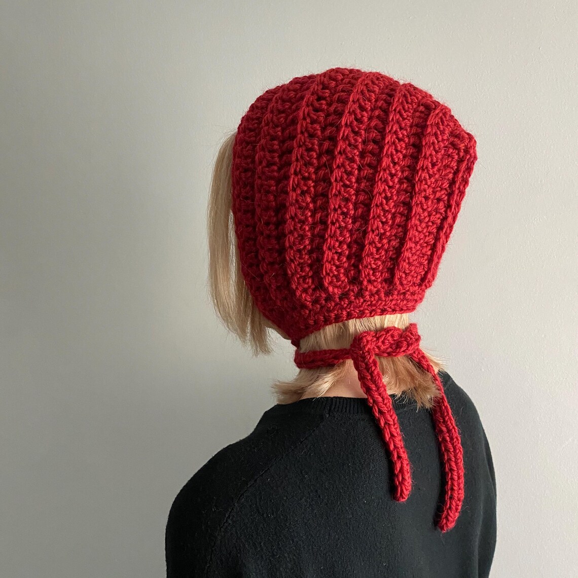 Stylish Bonnet, Bow Tie Bonnet, Crochet Tie Bonnet, Adult Women Bonnet ...