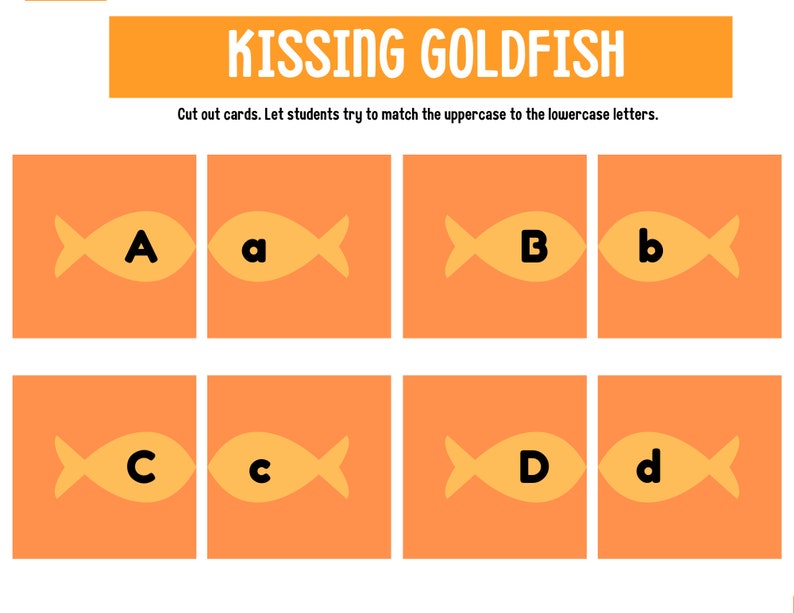 Colored Goldfish Preschool Printable Activities - Etsy