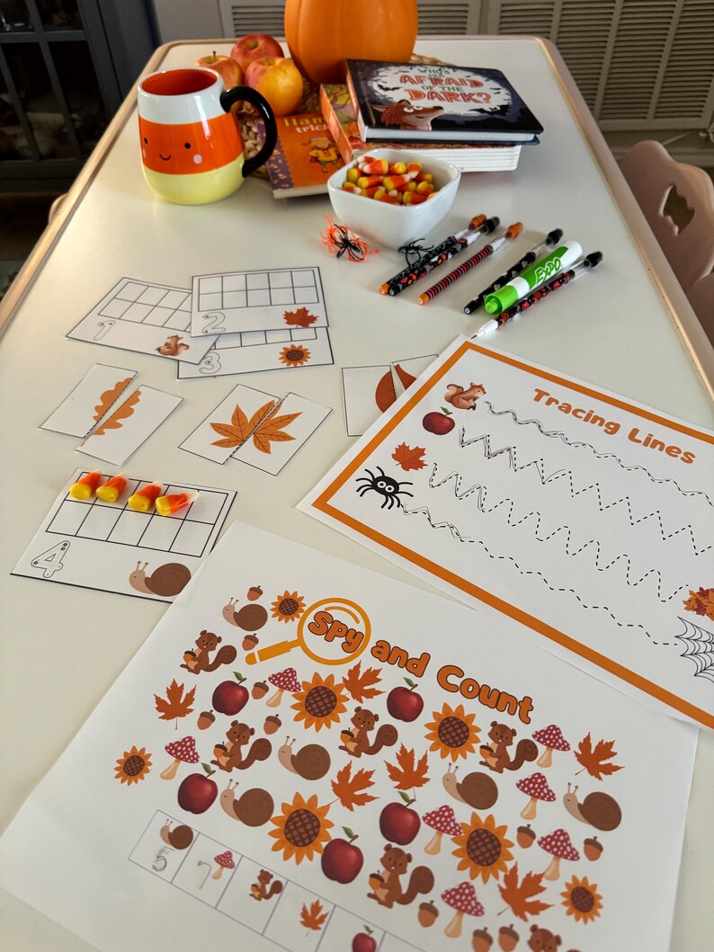 Preschool Fall Activity Printables Pack - Etsy