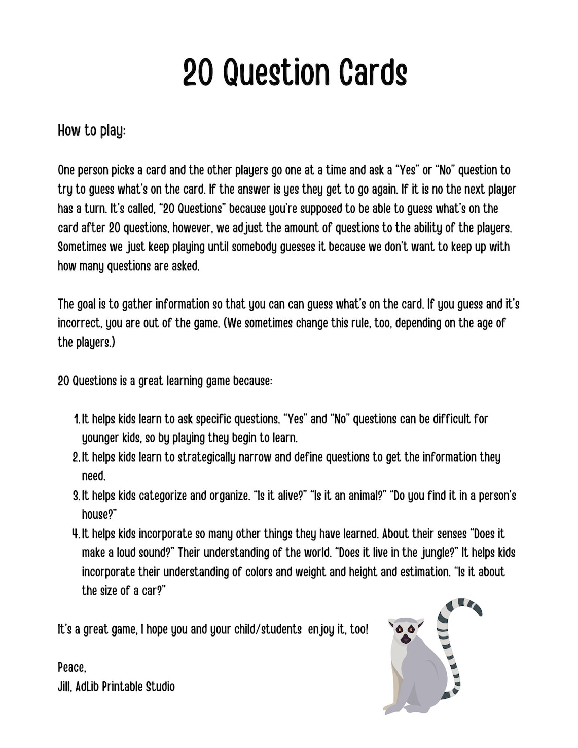 Printable 20 Questions Game Cards - Etsy UK