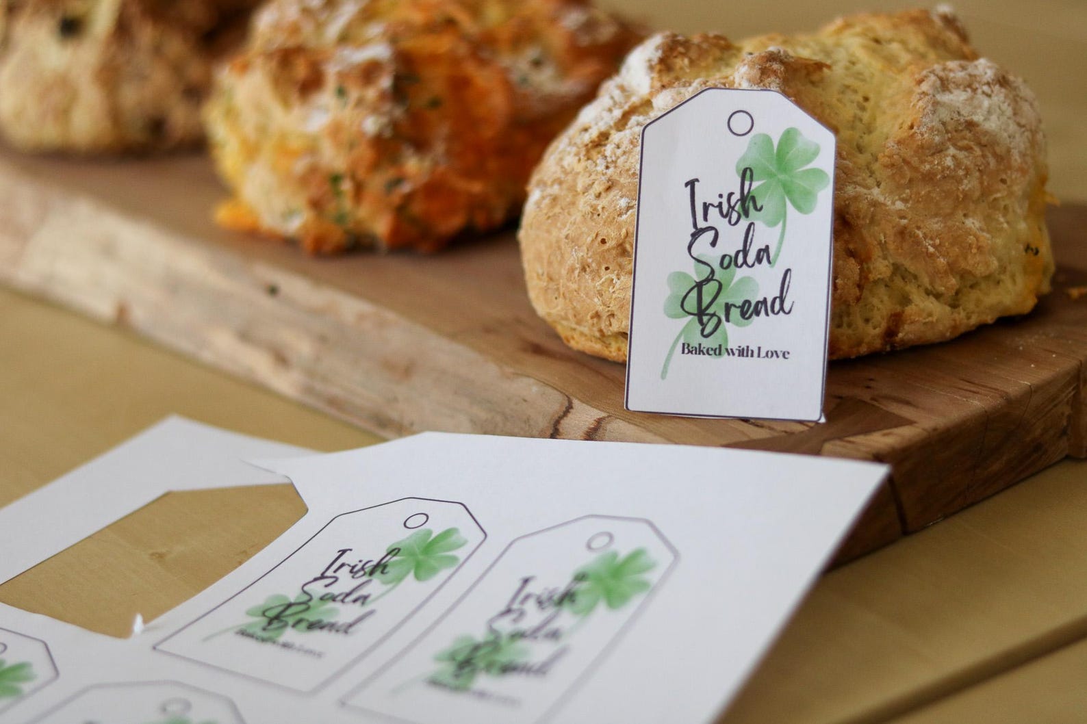 Irish Soda Bread Gift Tags Printable - Etsy