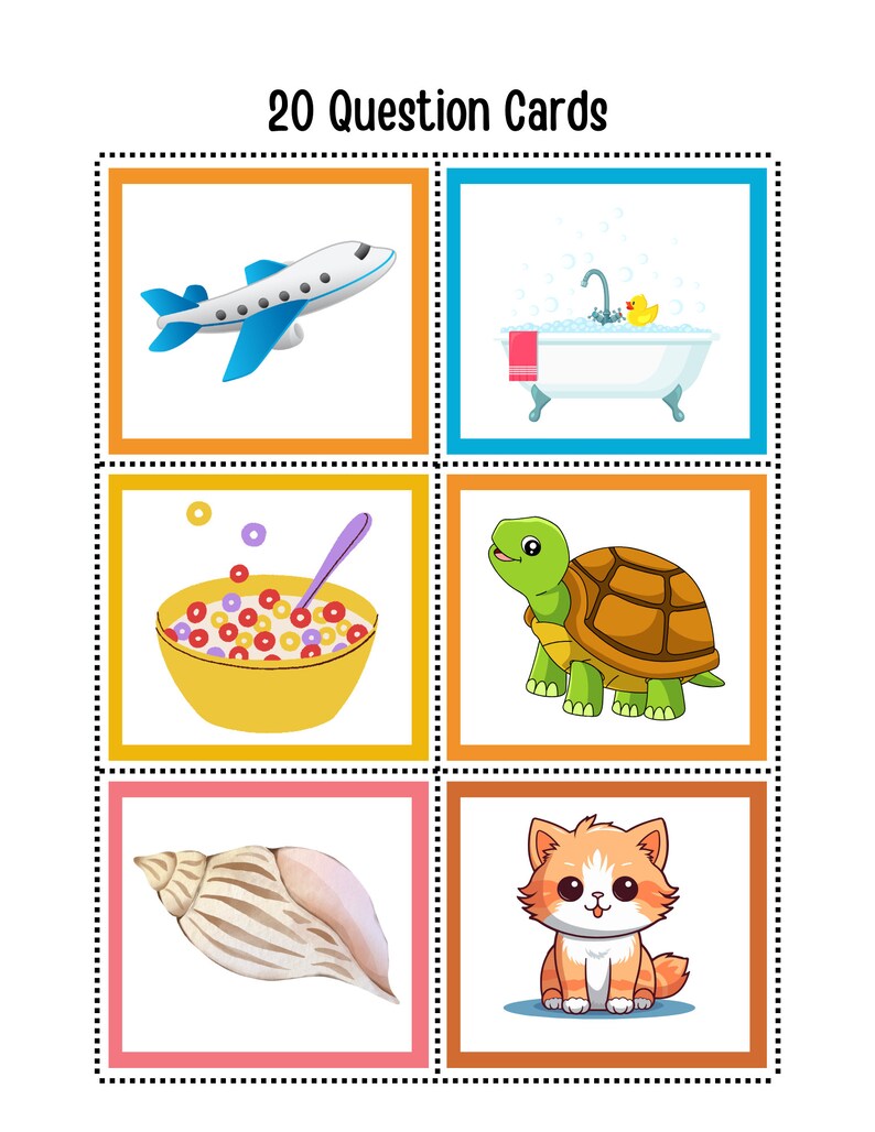 Printable 20 Questions Game Cards - Etsy UK