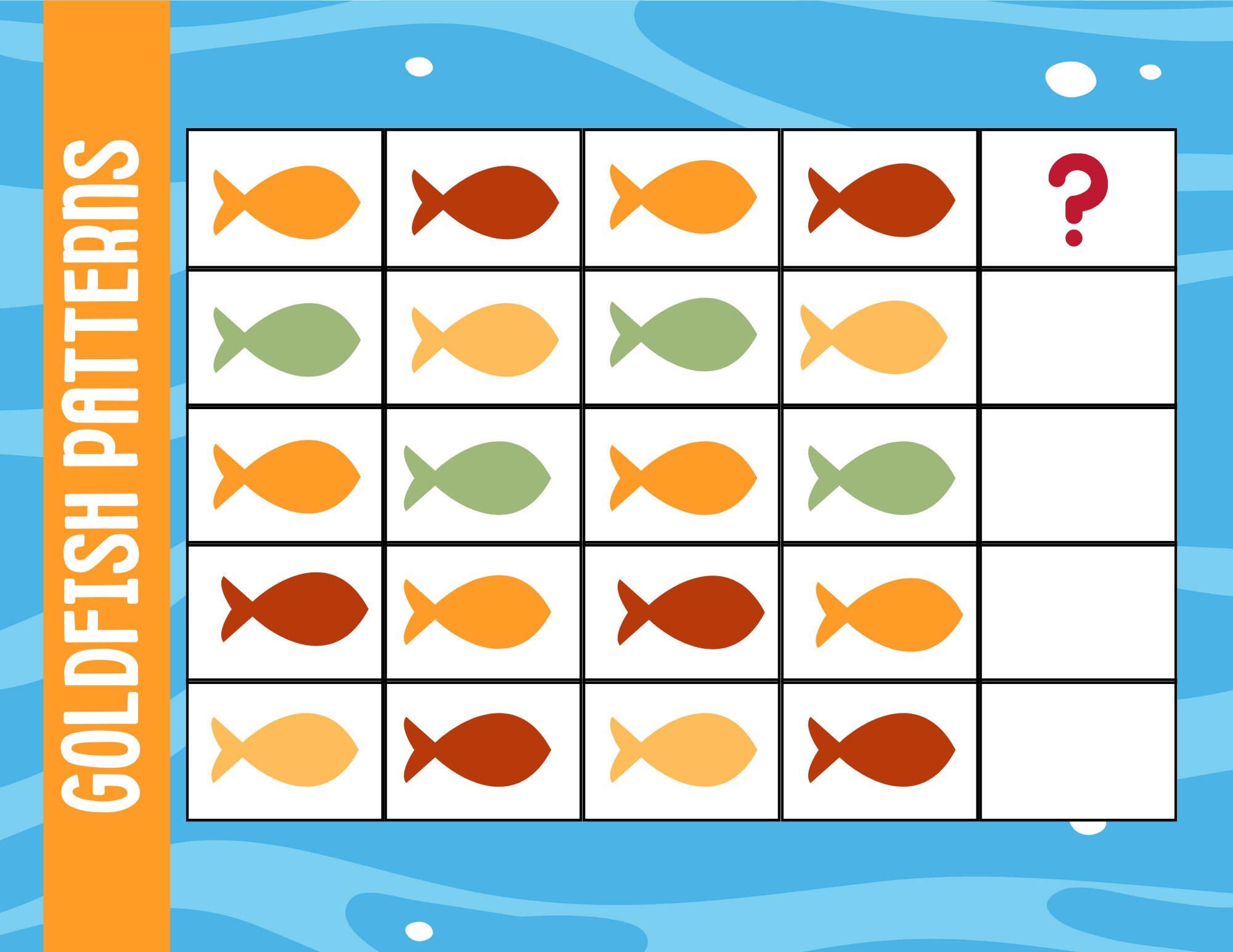 Colored Goldfish Preschool Printable Activities - Etsy