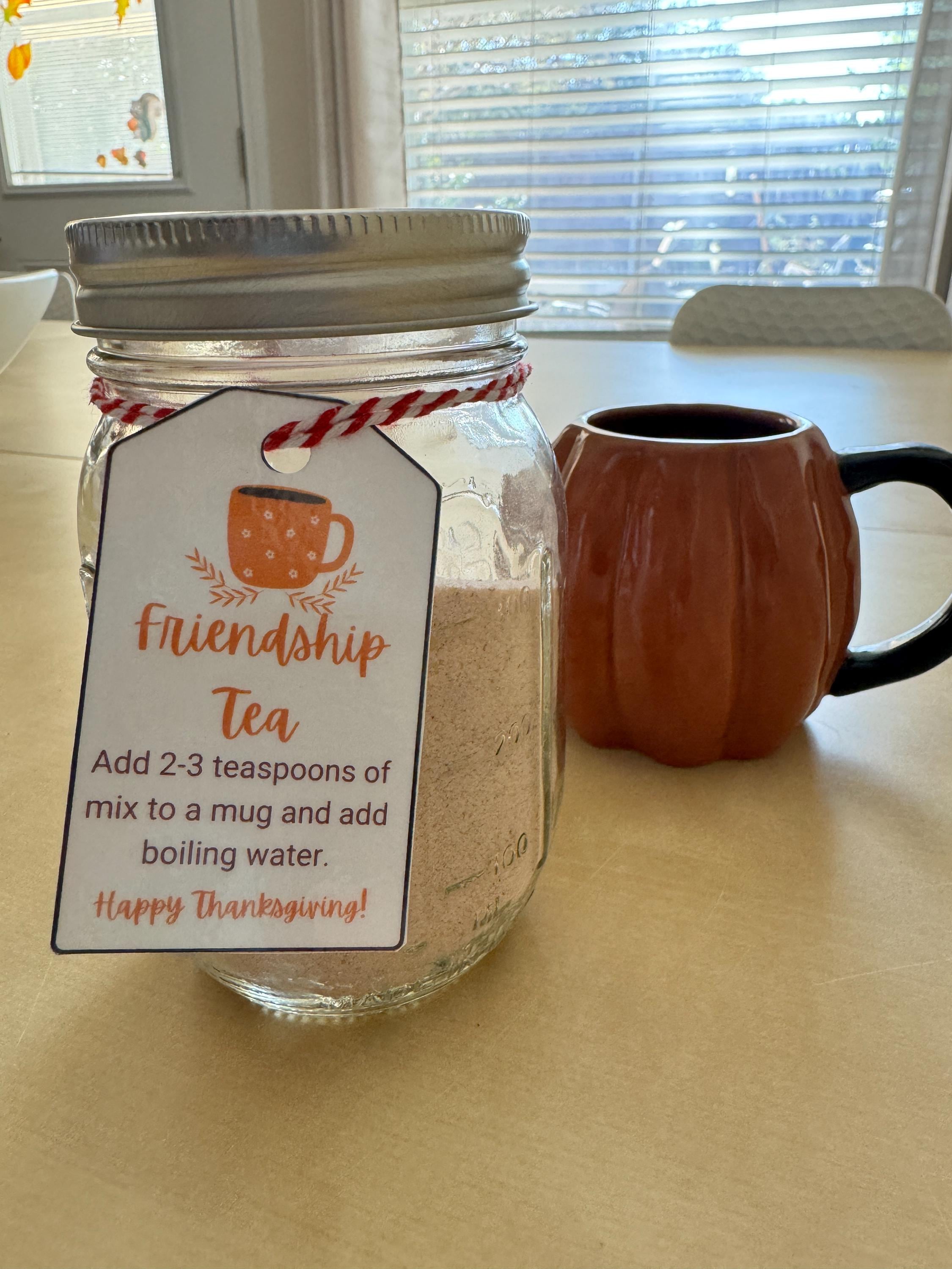 Friendship Tea Gift Tags for Christmas & Thanksgiving - Etsy