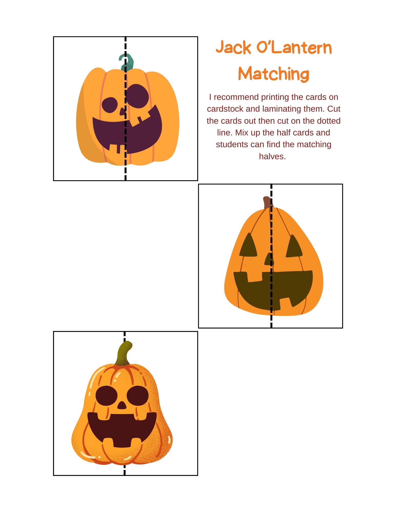Preschool Halloween Fun Printables - Etsy