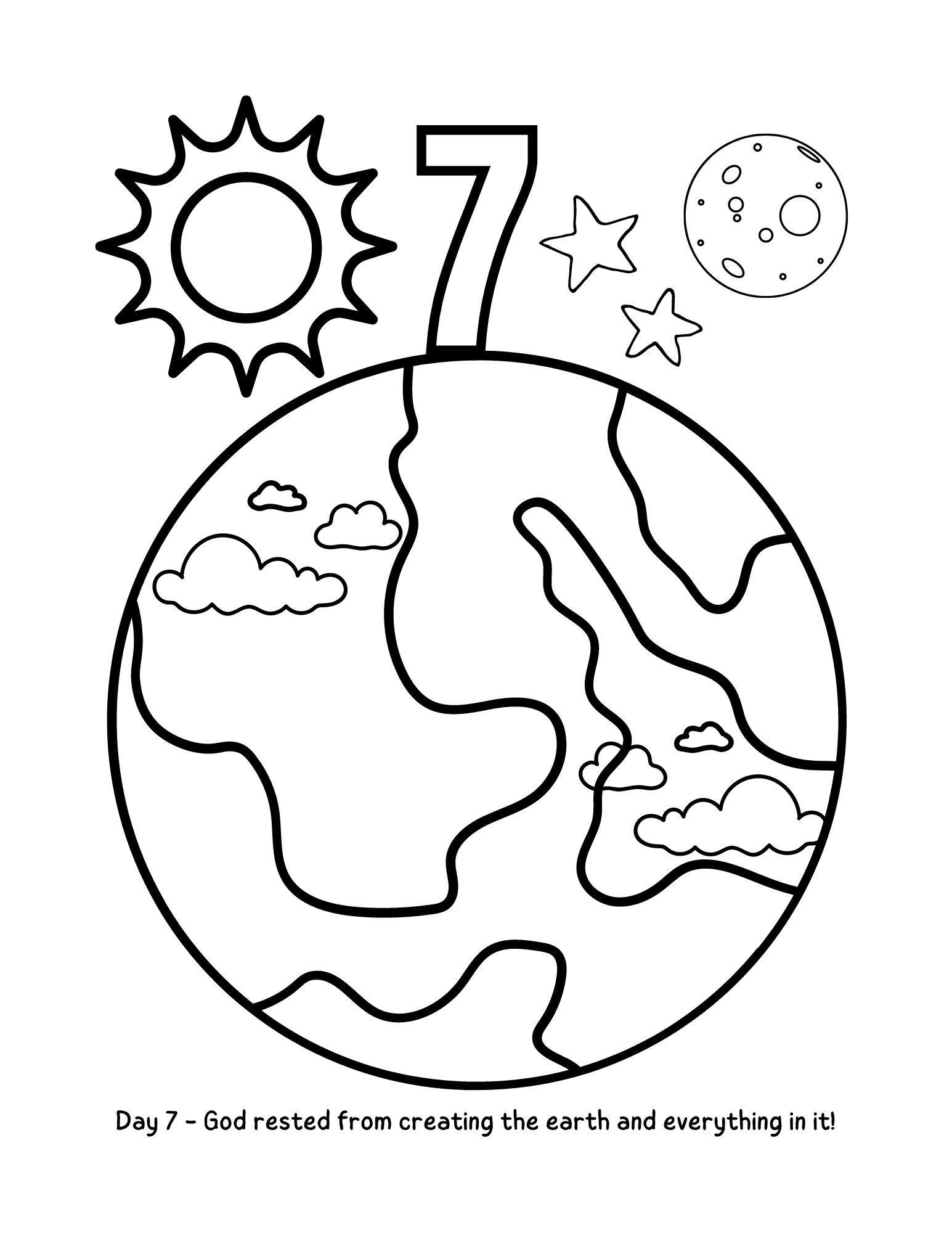 Preschool Days of Creation Coloring Pages Printable - Etsy