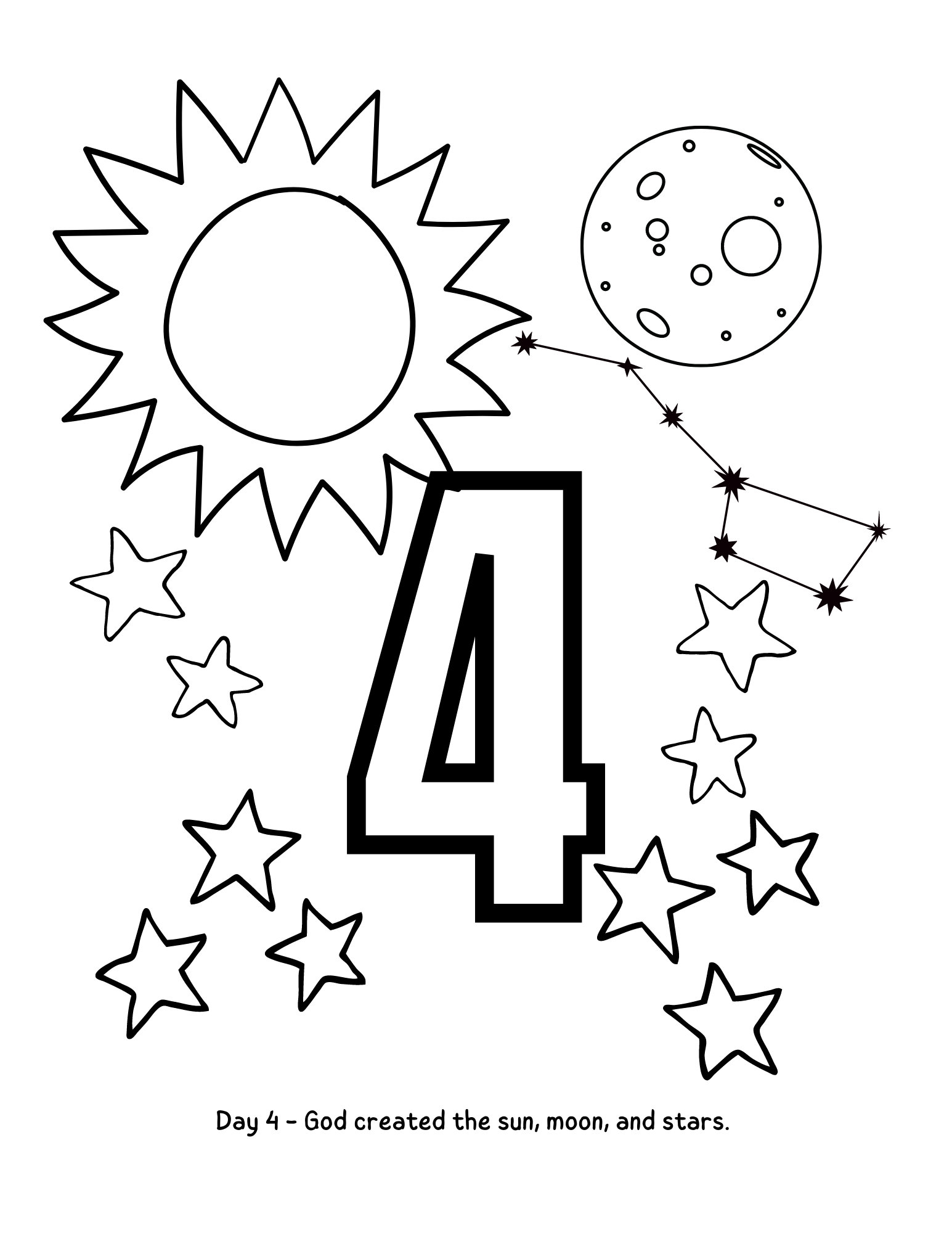 Preschool Days of Creation Coloring Pages Printable - Etsy