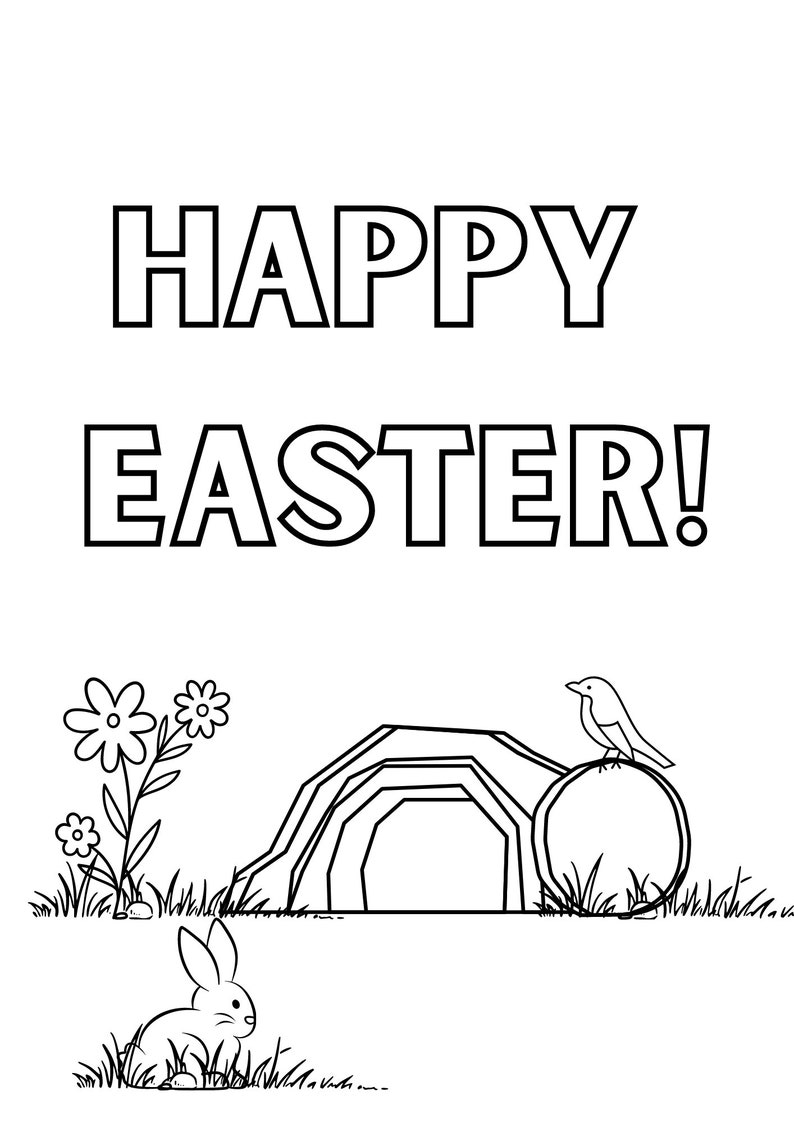 Easter Coloring Pages for Preschoolers and Kindergarten - Etsy