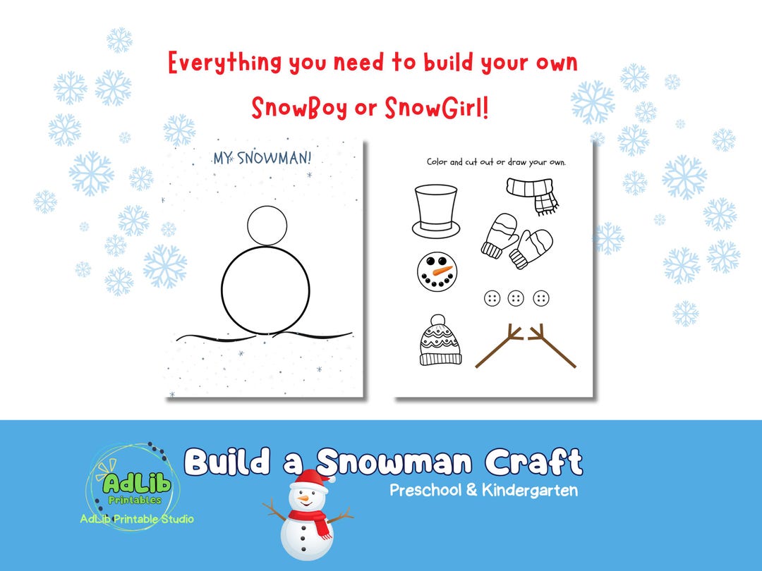 Build Your Own Snowman Craft - Etsy