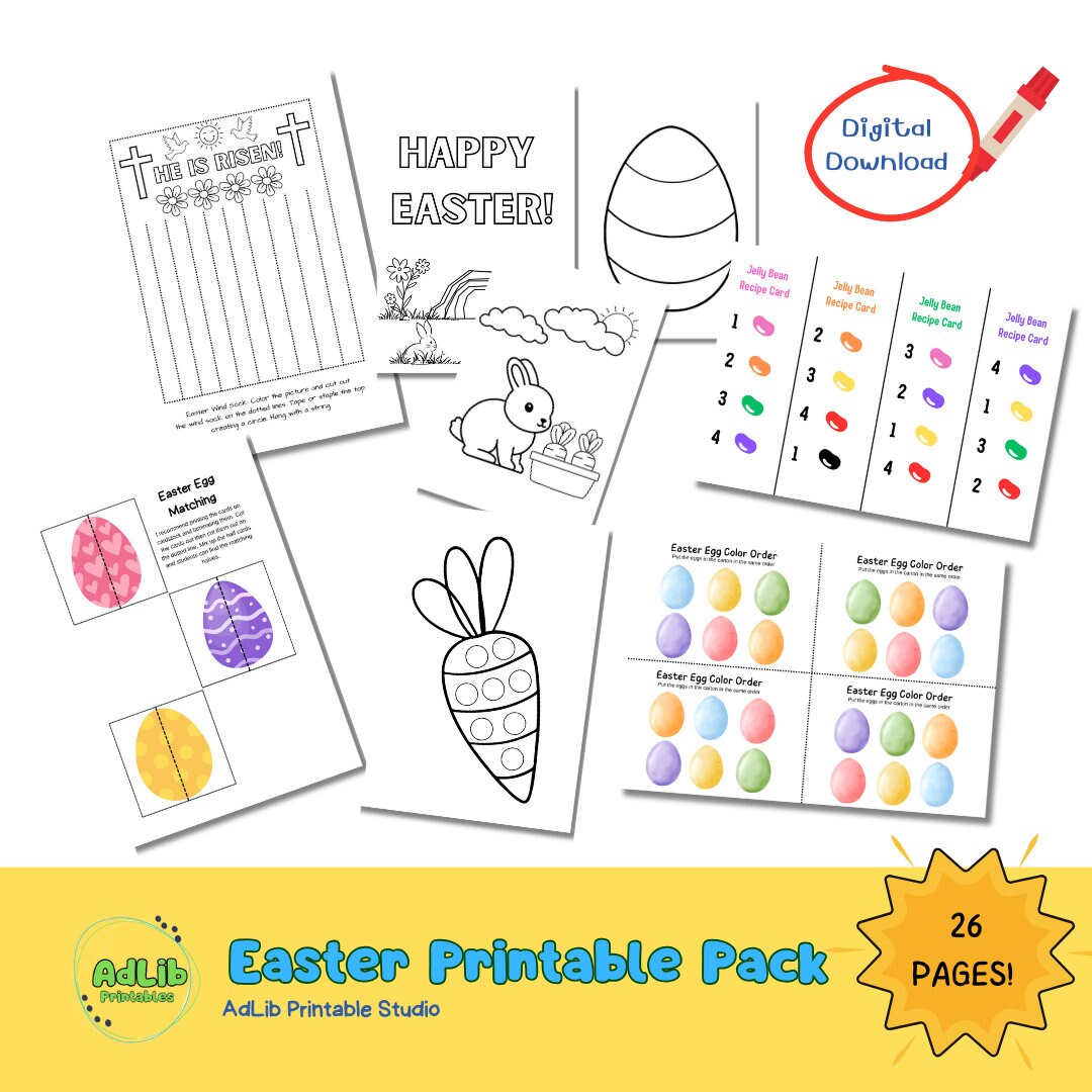 Easter Printable Pack for Preschool & Kindergarten - Etsy