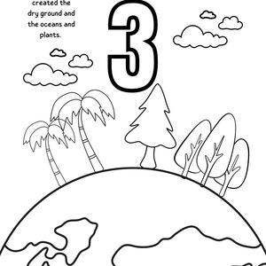 Preschool Days of Creation Coloring Pages Printable - Etsy