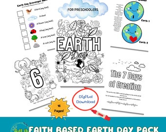 Earth Day Bible Lesson for Kids, Printable, Earth Day Handprint ...