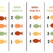 Colored Goldfish Preschool Printable Activities - Etsy