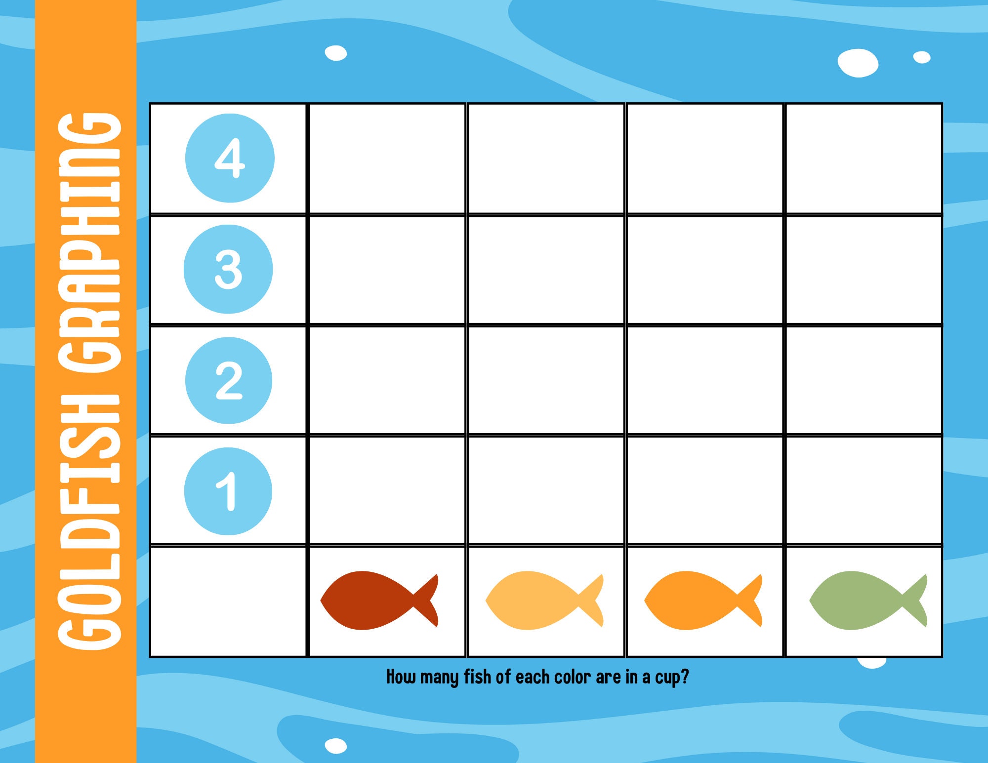 Colored Goldfish Preschool Printable Activities - Etsy