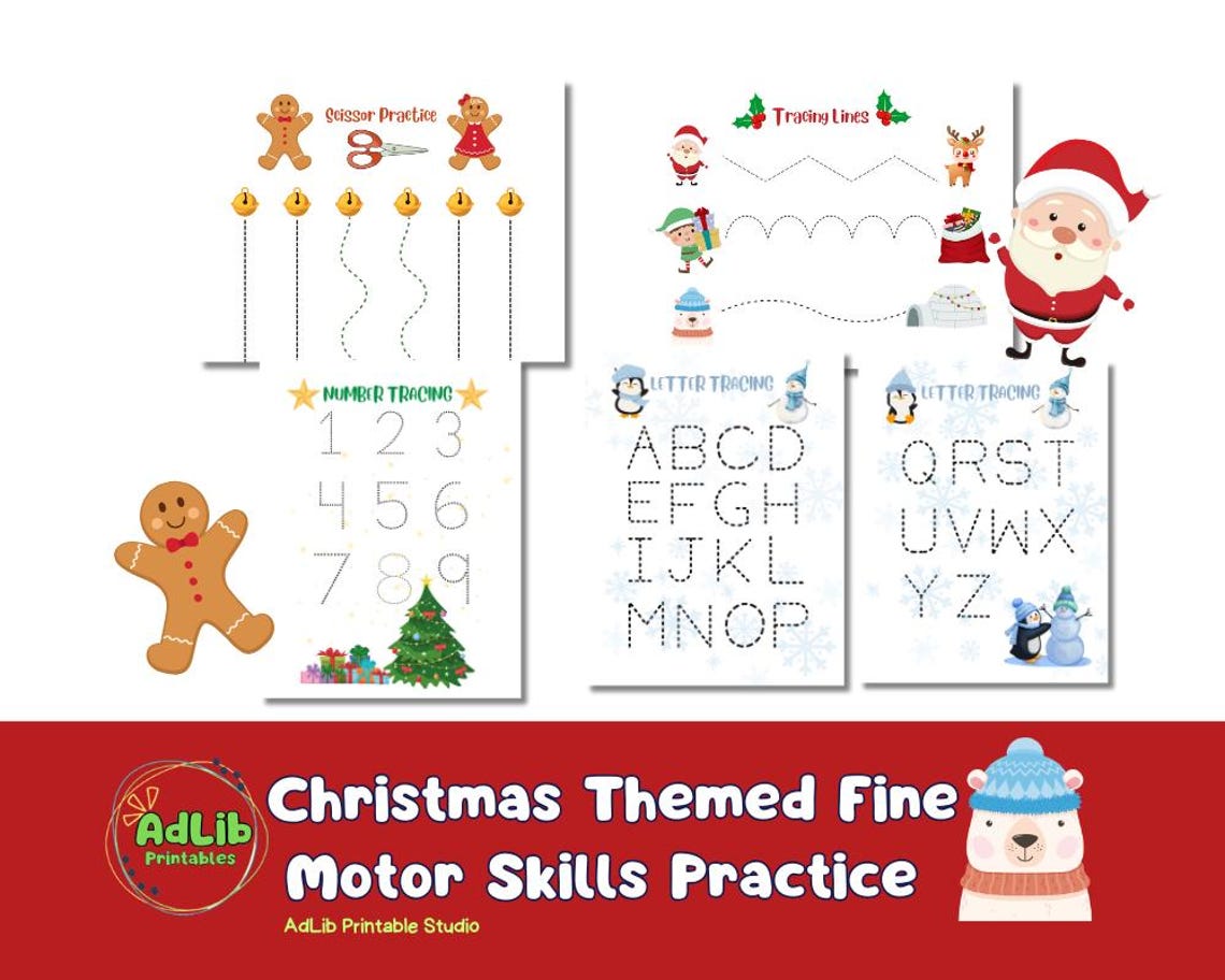 Christmas Themed Fine Motor Skills Practice - Etsy