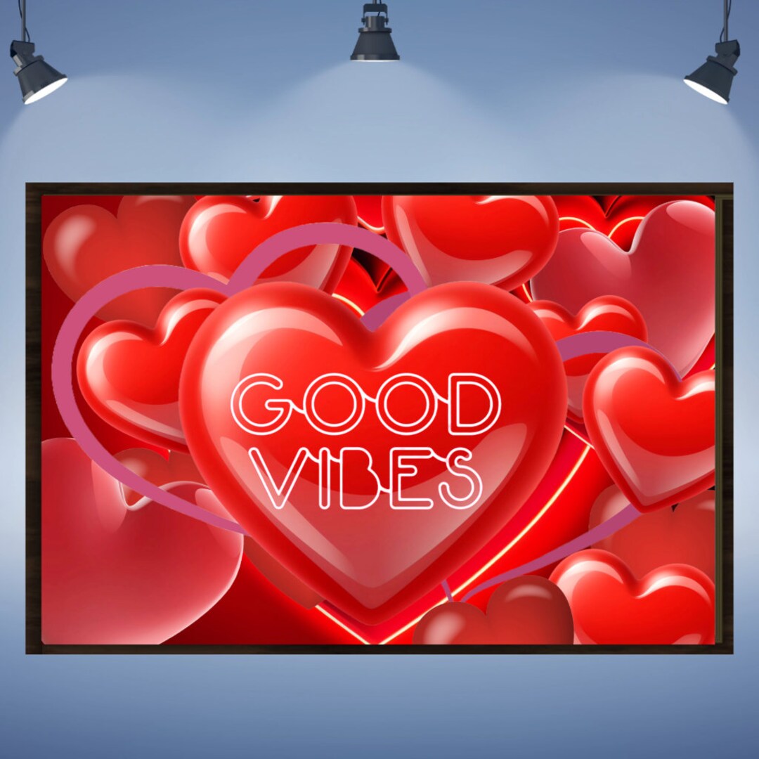 Wall Art GOOD VIBES Canvas Print Painting Original Giclee Love Nice ...