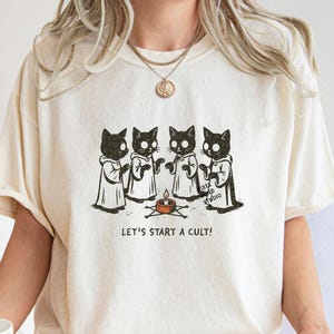 Let's Start a Cult - Funny Cat Quote SVG PNG in Trendy Vintage Design ...