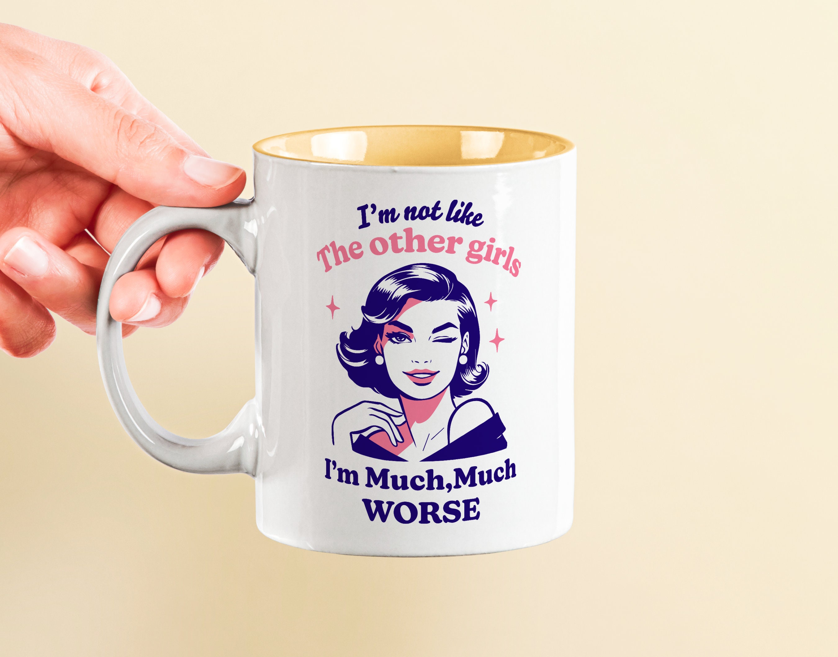 Trendy Retro Woman Art Design, Not Like Other Girls SVG PNG - Etsy