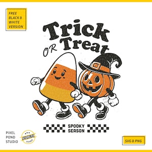 Halloween - Trick or Treat Candy Corn & Jack O' Lantern SVG PNG in ...
