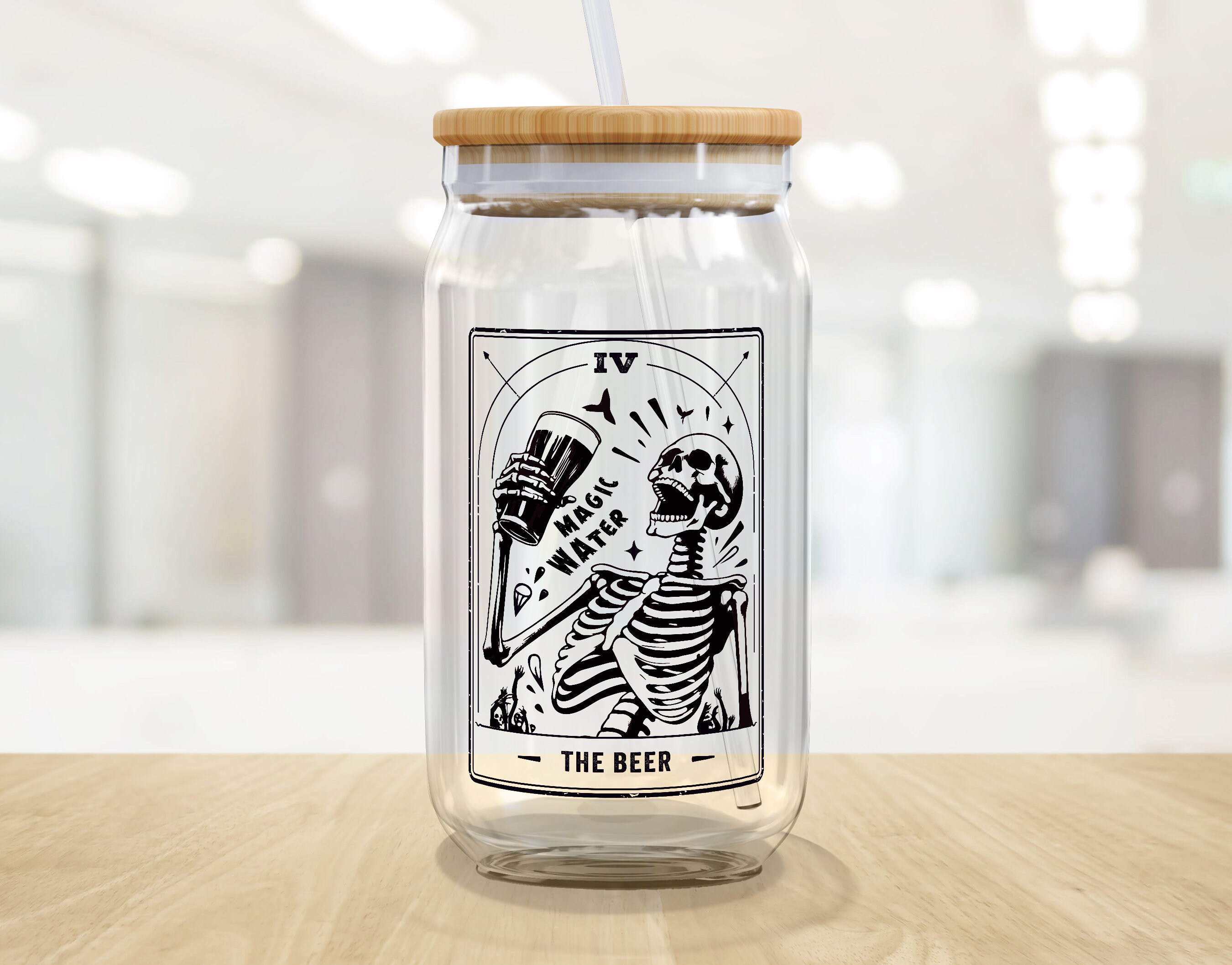 The Beer Skeleton SVG PNG File, Skeleton Tarot Card Svg, Funny Tarot ...