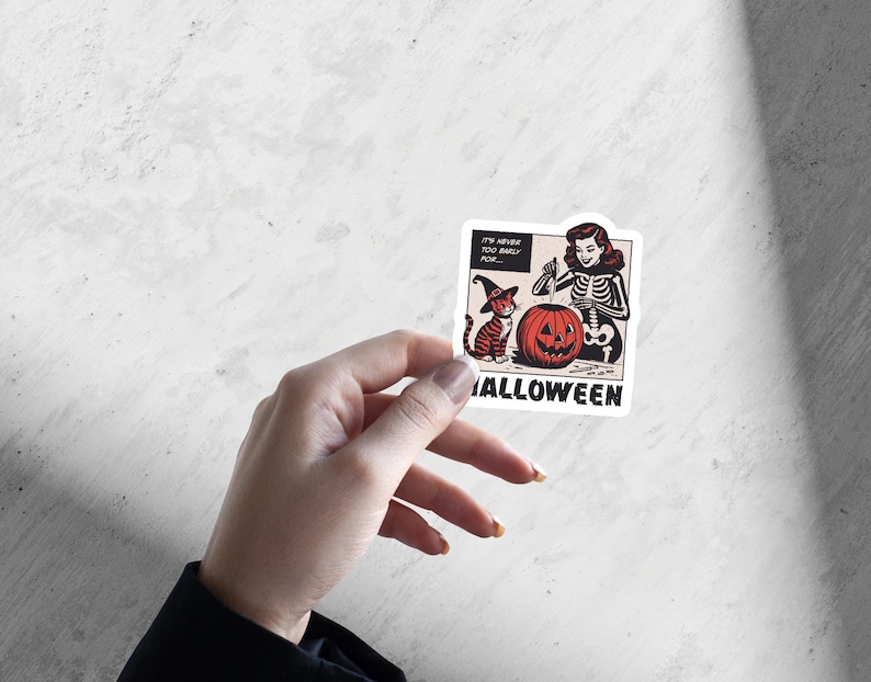 Witch Cat & Skeleton Girl Halloween Design: SVG, PNG (digital Download ...