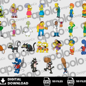 Clipart, Simpsons Svg, Family Svg, Homer Svg, Marge Svg, Bart Svg, Love ...