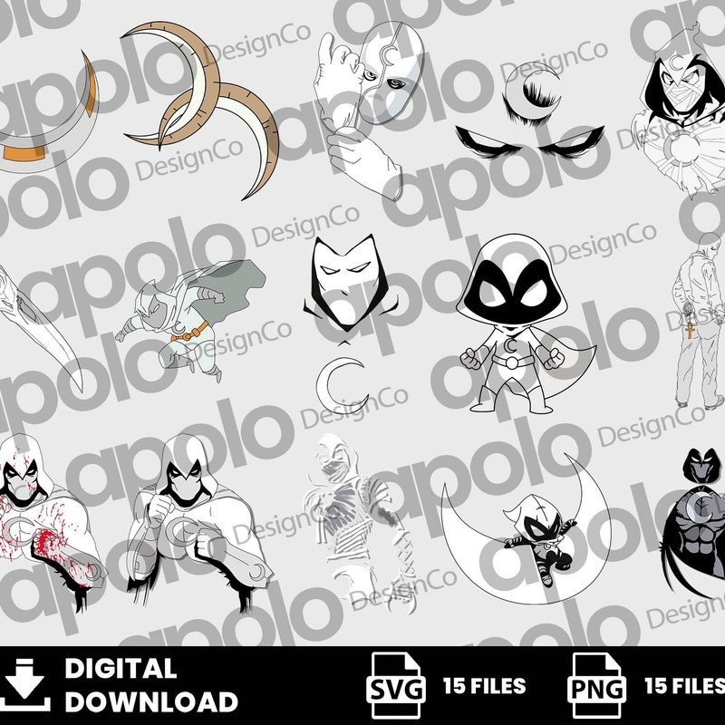 Moon Knight Svg - Etsy