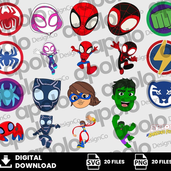 Spidey and Friends Svg Cricut - Etsy