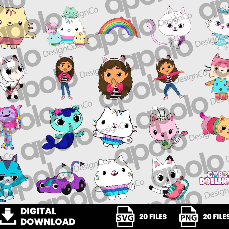 Gabby Dollhouse Svg - Etsy