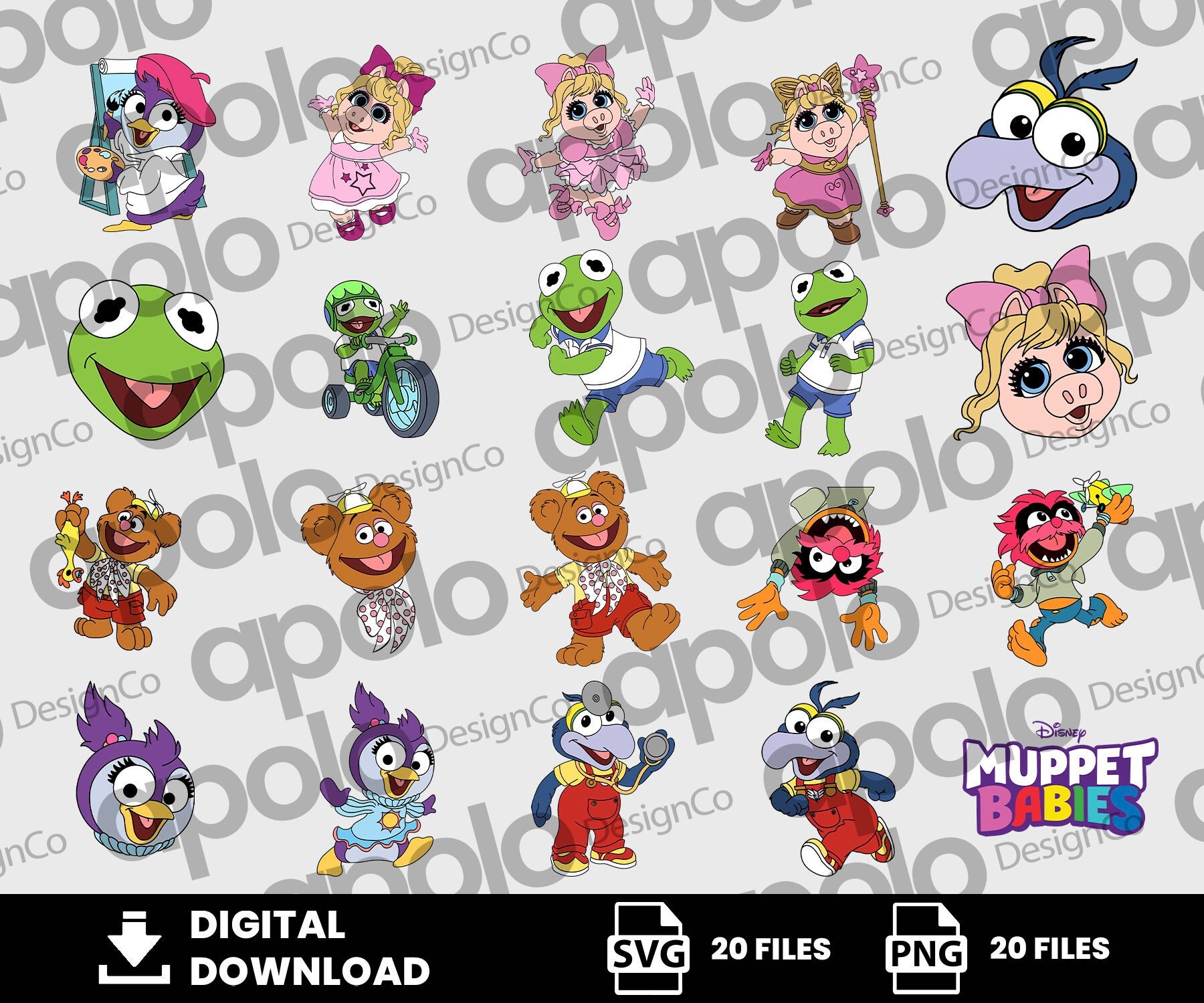 Clipart, Baby Shower, Muppet Babies Svg, Muppet Svg, Baby Boy Svg, Baby ...