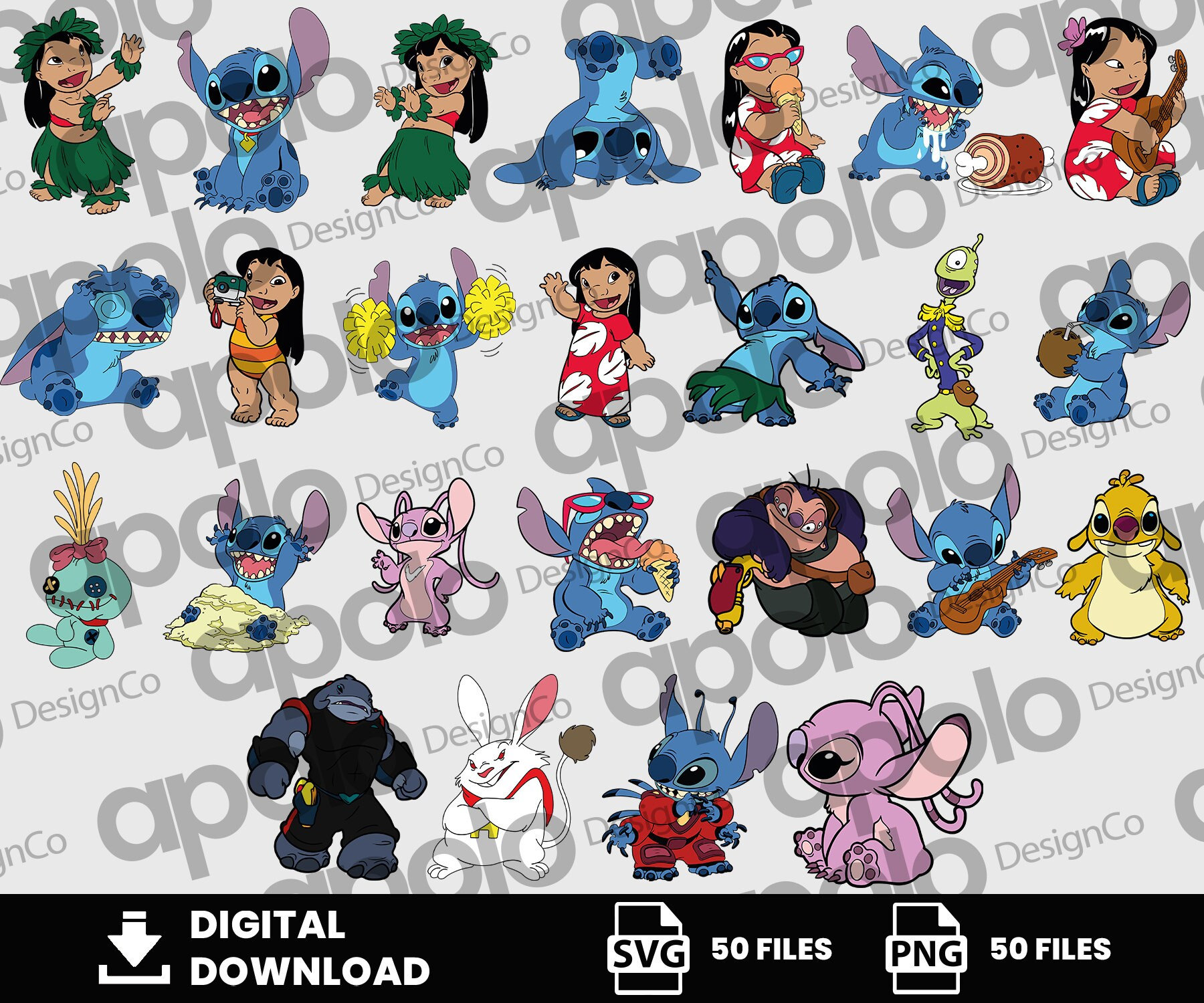 Clipart, Lilo and Stitch Svg, Children Svg, Love Svg, Digital Download ...