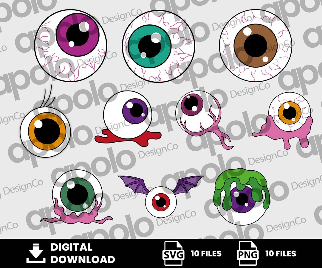 Clipart, Halloween Eyeball Svg, Eyeball Svg, Eyeball Svg, Horror Svg ...