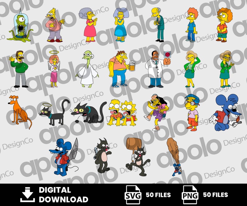 Clipart, Simpsons Svg, Family Svg, Homer Svg, Marge Svg, Bart Svg, Love ...