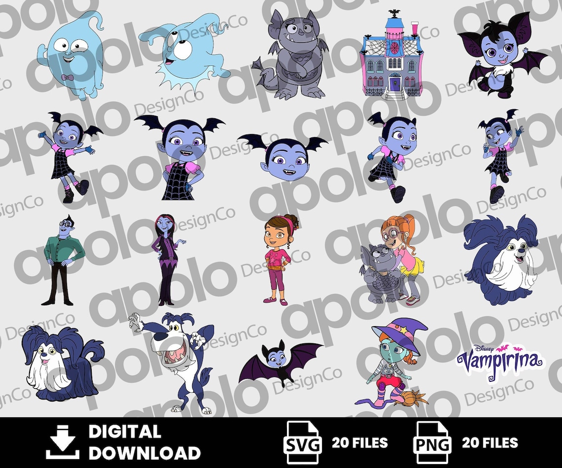 Clipart, Vampirina Svg, Family Svg, Vampire, Halloween, Monsters, Love ...