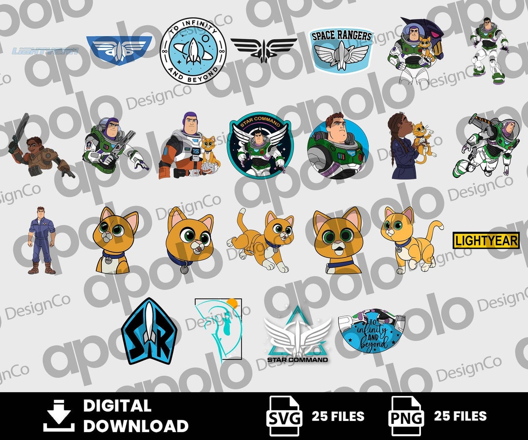 Clipart, Lightyear Svg, Buzz Svg, Sox Svg, Izzy Svg, Toy Story Svg, Movie Svg, Digital Download ...