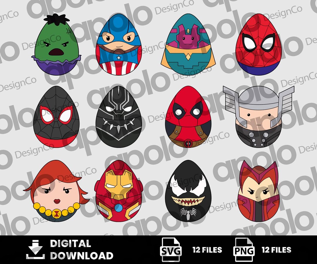 Clipart, Super Heroes Svg, Easter Day Svg, Easter Heroes Svg, Peeps ...