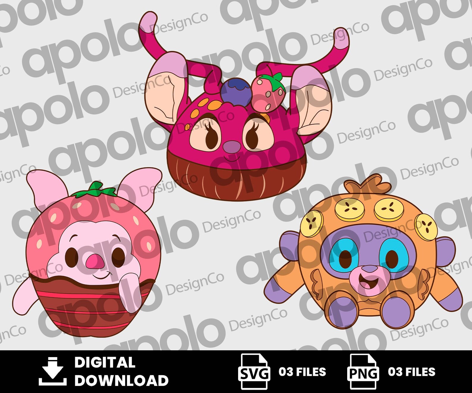 Clipart, Baby Shower, Kawaii Munchlings, Kawaii Svg, Munchlings Svg ...