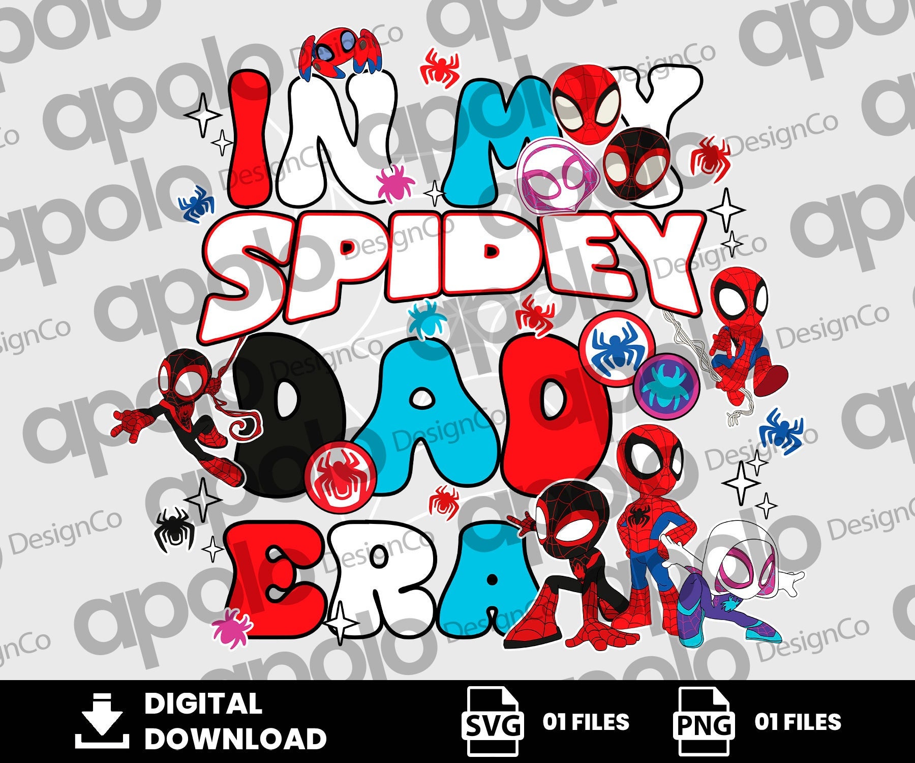 Clipart, in My Spidey Dad Era Svg, Spidey Svg, Spin Svg, Miles Morales ...